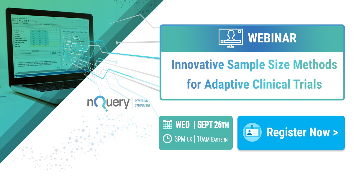 Innovative Sample Size Methods for Adaptive Clinical Trials Webinar Innovative Sample Size Methods for Adaptive Clinical Trials Webinar